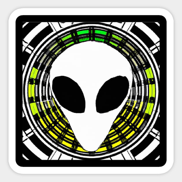 Alien Test Pattern Aliens Sticker Teepublic